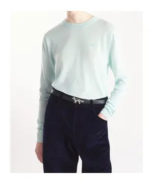 Maison Kitsuné Round Neck Long Sleeve Top With Logo