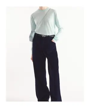 Maison Kitsuné Round Neck Long Sleeve Top With Logo