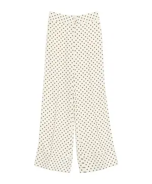 Valentino Garavani Polka Dot Wide-leg Trousers - Birch/black