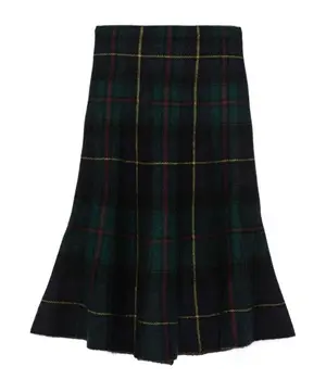 Ralph Lauren Plaid Flared Skirt