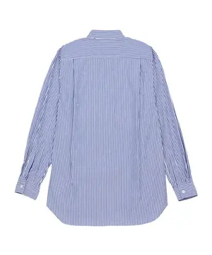 Play Comme Des Garcon Logo-appliqué Striped Cotton Shirt