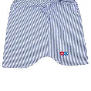 Play Comme Des Garcon Logo-appliqué Striped Cotton Shirt