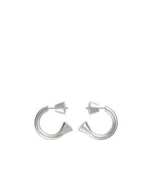 Bottega Veneta Oval Hoop Earrings With Pin Buckles