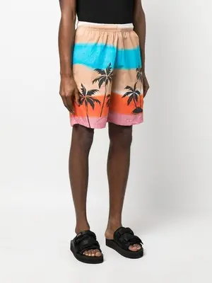 BARROW Palm Tree Printed Bermuda Shorts