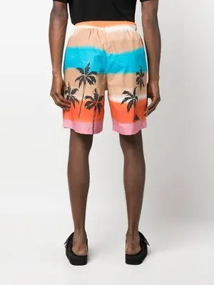 BARROW Palm Tree Printed Bermuda Shorts