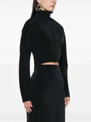 Alaïa High Neck Cropped Jacket