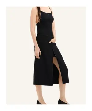 COURREGES Crepe Midi Skirt