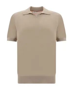 Brunello Cucinelli Short-sleeved Fine-knitted Polo Shirt