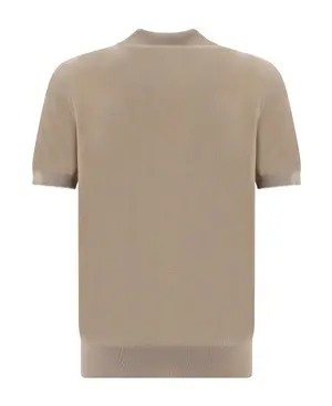 Brunello Cucinelli Short-sleeved Fine-knitted Polo Shirt