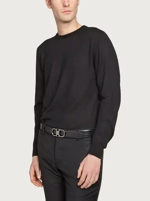 FERRAGAMO Gancini Buckle Belt - Black