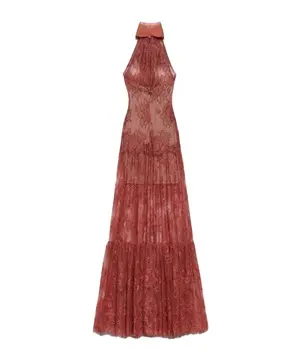 ANIYE BY Sleeveless Lace Maxi Dress With Floral Embroidery