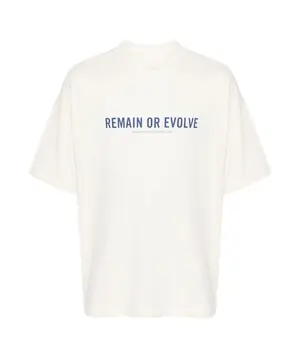 Emporio Armani Slogan Printed Crewneck T-shirt - Off White
