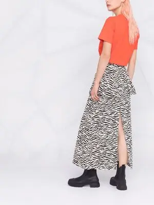 MSGM Cropped Logo T-shirt