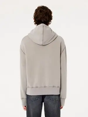 AMI Paris Logo Embroidered Drawstring Hoodie