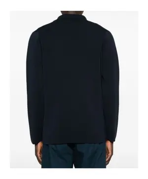 LARDINI Textured Knitted Jacket With Floral Detail