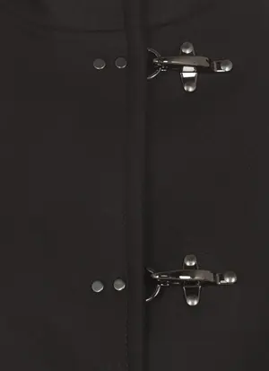 FAY Virginia Hook-closure Coat - Black
