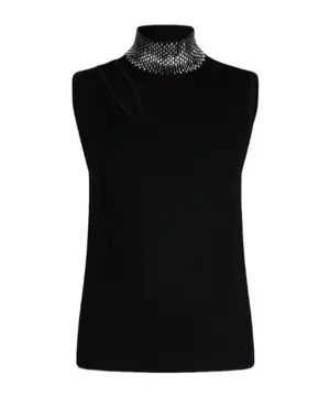LIU JO Liu Jo Embellished Cut-Out Halterneck Top