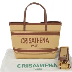 CRISATHENA Striped Tote Bag