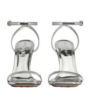 Bottega Veneta Silver Knot Sandals - Gray