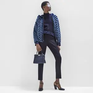 Fendi High-neck Knit Jumper With Cut-out Sleeves