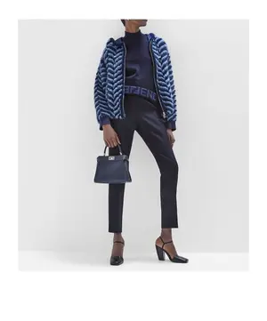 Fendi High-neck Knit Jumper With Cut-out Sleeves