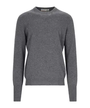 BALLANTYNE Crew Neck Knit Sweater - Grey