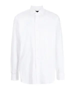 Polo Ralph Lauren Logo Embroidered Long Sleeved Shirt - White