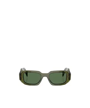 Prada Rectangular Frame Sunglasses - Green