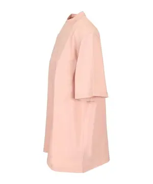 Attico Oversized Logo Embroidered T-shirt - Rose