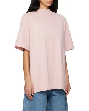 Attico Oversized Logo Embroidered T-shirt - Rose