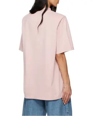 Attico Oversized Logo Embroidered T-shirt - Rose