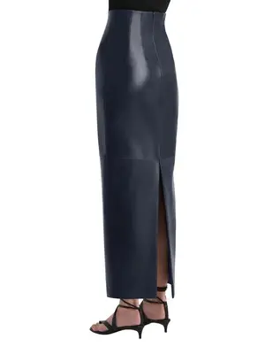 Khaite Loxley High-waist Skirt - Navy