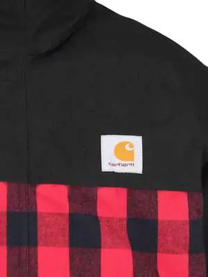 Junya Watanabe Checked Plaid Zip-up Jacket With Logo Patch