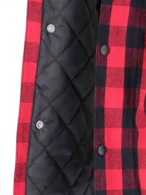 Junya Watanabe Checked Plaid Zip-up Jacket With Logo Patch