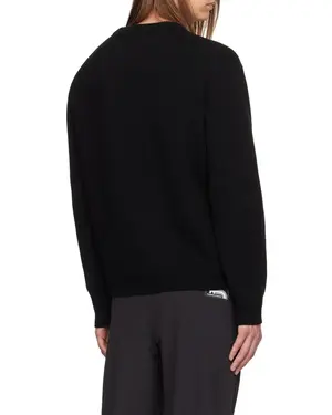 Maison Kitsuné Fox Head Intarsia Knit Jumper - Black