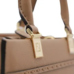 Fendi Sunshine Lace-up Logo Small Top Handle Bag - Brown