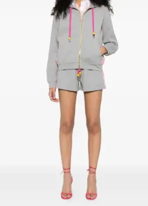 Casablanca Embellished Zip-up Hoodie