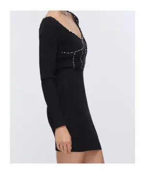 Liu Jo Bejewelled Embroidery Knit Dress