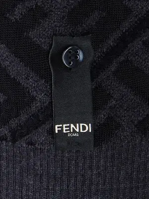 Fendi Monogram Jacquard Crewneck Knitted Jumper