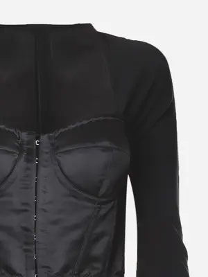 Dolce & Gabbana Zipper Bodice Effect Long-sleeved Top