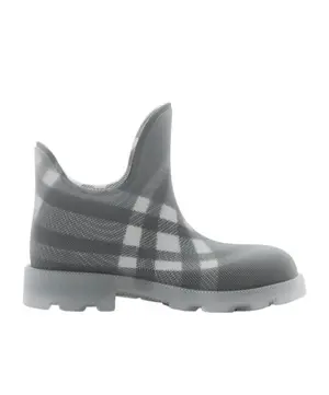 Burberry Vintage Check Mesh Pull-on Boots - Gray