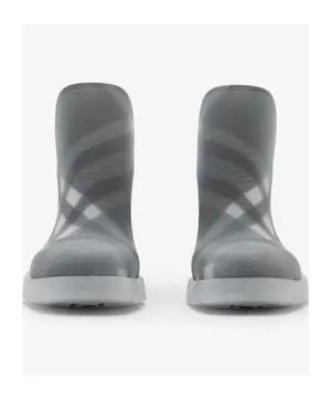 Burberry Vintage Check Mesh Pull-on Boots - Gray
