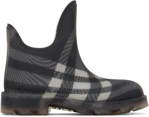 Burberry Vintage Check Mesh Pull-on Boots - Gray