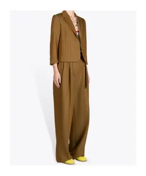 Dries Van Noten Belted Wide-leg Pleated Trousers - Tan