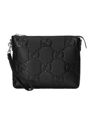 Gucci Jumbo Gg Medium Messenger Bag - Black