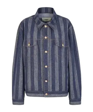 Fendi Striped Button-up Jacket