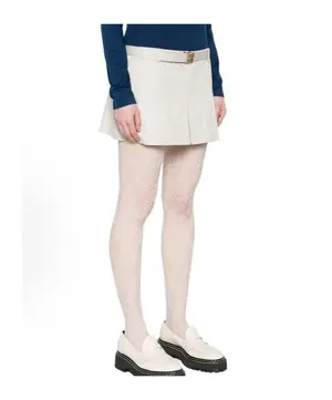 Miu Miu Low-rise Logo-buckle Pleated Mini Skirt