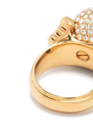 Versace Medusa Embellished Crystal Ring