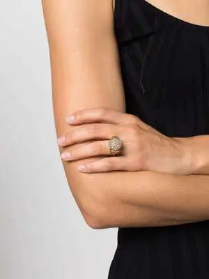 Versace Medusa Embellished Crystal Ring