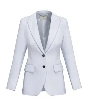Marella Semi-fitting Basket-pattern Mixed-color Blazer